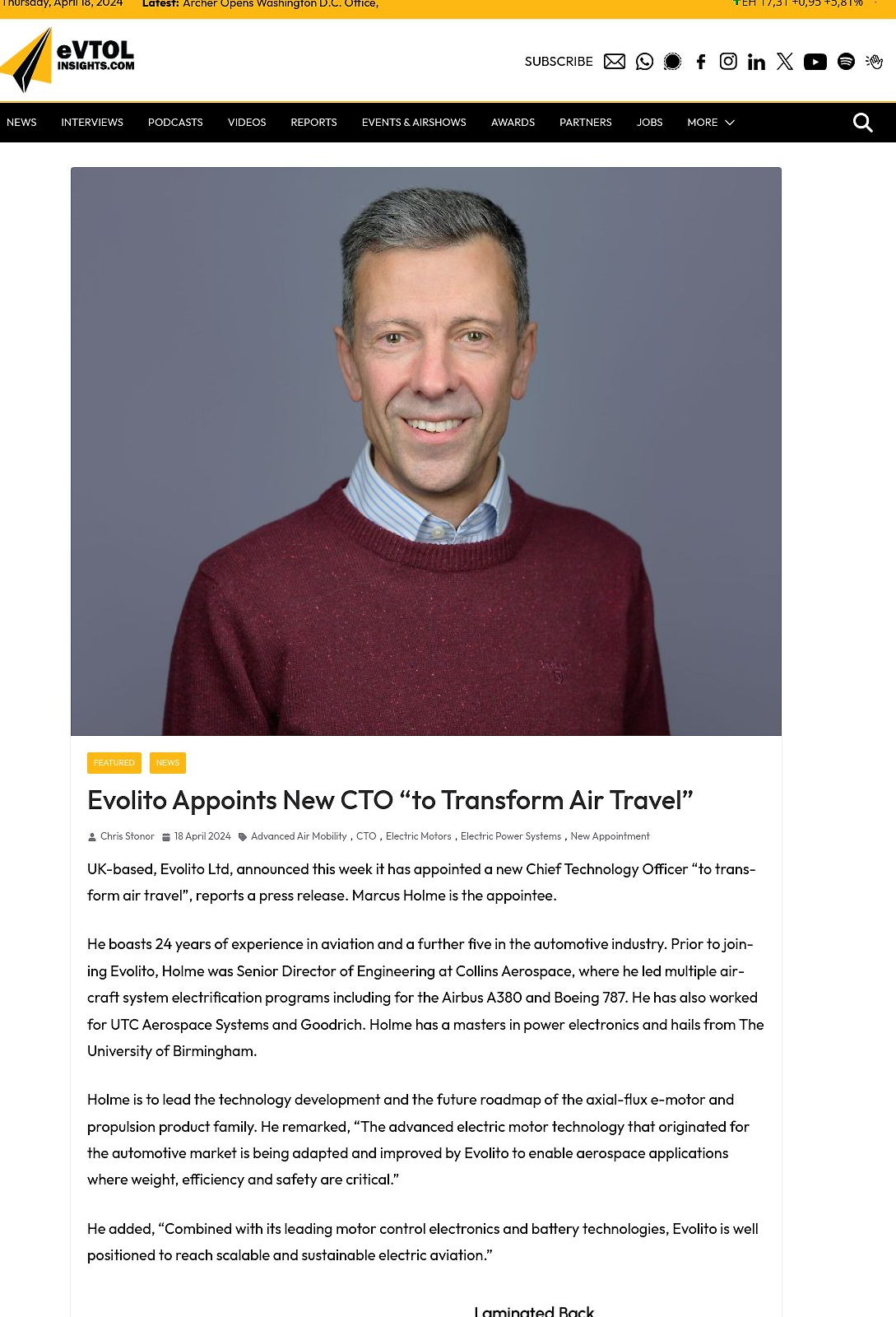 Evolito Ltd In The News | Evolito Ltd